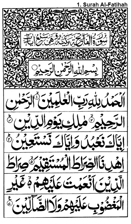 1. Surah Al-Fatihah (The Opening) - Muhammadi Site